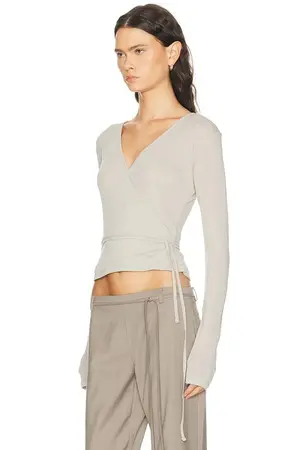ST. AGNI Baby Wool Wrap Top