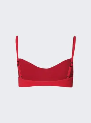 Bond Eye Mae Crop Bikini Top Chilli Terry