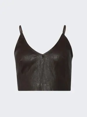 Rick Owens Cropped Top Grease - Brown