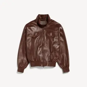 Balenciaga High Collar Bomber - Brown