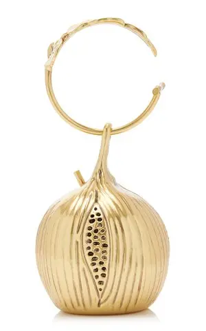 Cult Gaia Fico Antique Metal Clutch Bag - Gold
