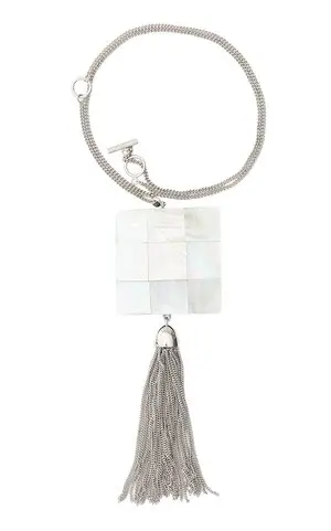 JULIETTA Neige Rhodium-plated Brass Mother-of-pearl Necklace - Multi