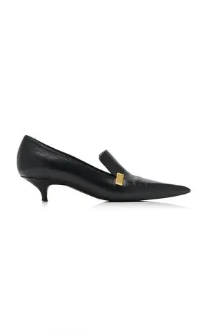 Proenza Schouler Slash Leather Loafer Pumps - Black
