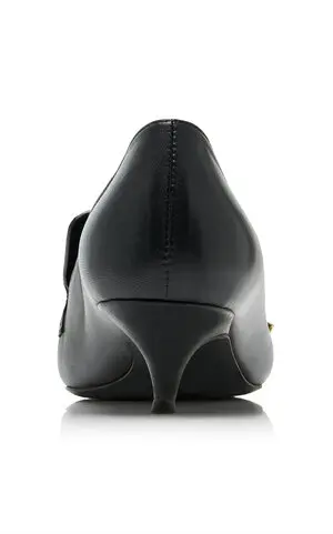 Proenza Schouler Slash Leather Loafer Pumps - Black