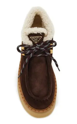 Prada Shearling Chukka Boots