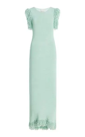 Paris Georgia Fringe Cotton Maxi Dress - Blue