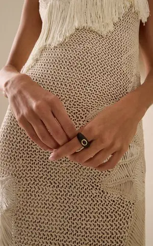 Eddie Borgo Callie 12k Gold-plated Brass And Amethyst Ring