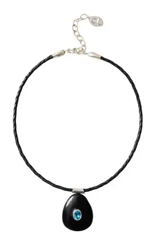 Chan Luu Pebble Blue Topaz Necklace - Black