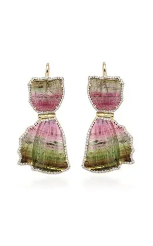 Goshwara Butterfly Tourmaline Earrings - Multi