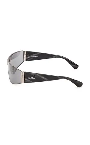 Max Mara Mask-frame Metal Sunglasses - Grey