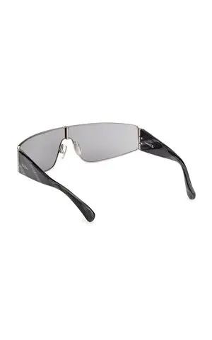 Max Mara Mask-frame Metal Sunglasses - Grey