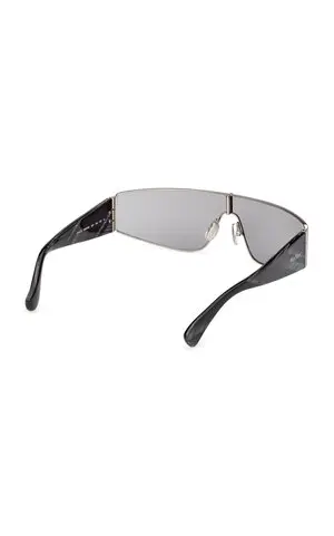 Max Mara Mask-frame Metal Sunglasses - Grey