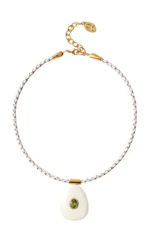 Chan Luu Pebble Peridot Necklace - White