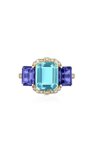 Goshwara Three-stone Cocktail Ring - Blue