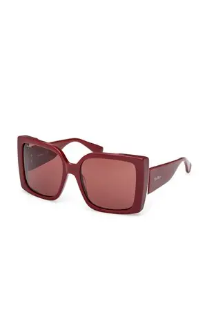 Max Mara Oversized Square-frame Acetate Sunglasses - Red