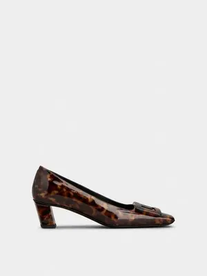 ROGER VIVIER Belle Vivier Pumps In Patent Leather - Brown