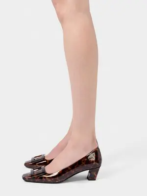 ROGER VIVIER Belle Vivier Patent Leather Pumps - Brown