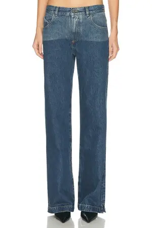 Attico Washed Straight Leg In Blue