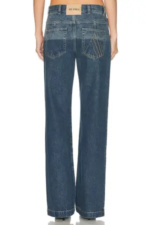 Attico Washed Straight Leg In Blue