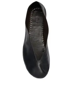 THE ROW Fay Flat Two Nappa Lambskin Leather Slip-on Shoes