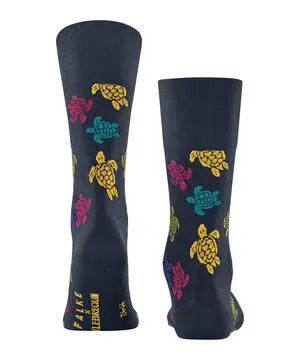 Falke X Vilebrequin Turtle Motif Crew Socks