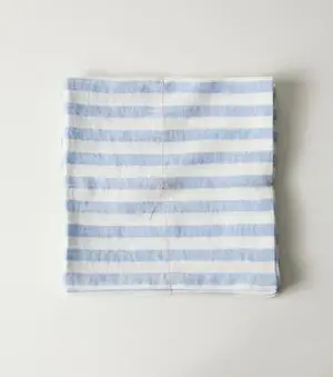 ONCE MILANO Set Of 4 Striped Linen Napkins