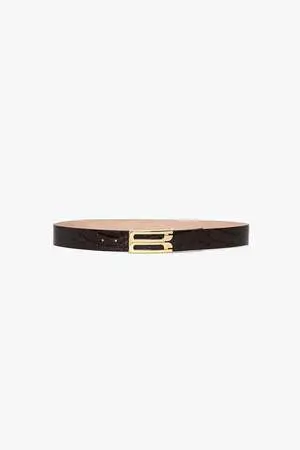 Victoria Beckham Dorian Frame Belt Jumbo Croc
