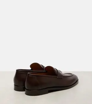 Loro Piana Sergio Leather Penny Loafers