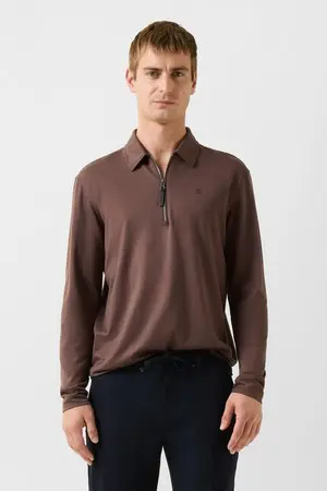 Bogner Bailey Polo Long-sleeved Top - Brown
