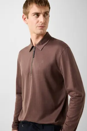 Bogner Bailey Polo Long-sleeved Top - Brown