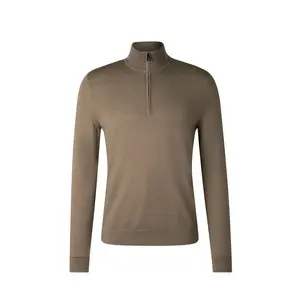 Bogner Ouri Virgin Wool Zip-up Turtleneck - Hazel