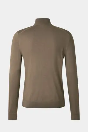 Bogner Ouri Virgin Wool Zip-up Turtleneck - Hazel
