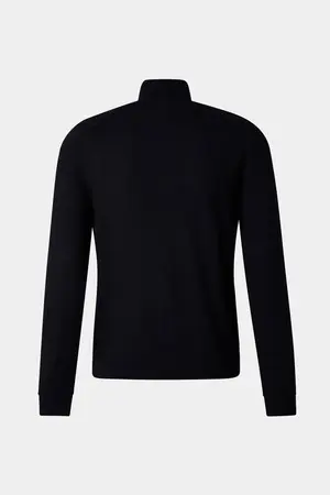 Bogner Ouri Virgin Wool Zip-up Turtleneck - Navy