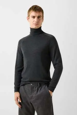 Bogner Gordon Pure New Wool And Cashmere Turtleneck Sweater - Anthracite