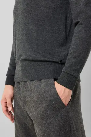 Bogner Gordon Pure New Wool And Cashmere Turtleneck Sweater - Anthracite