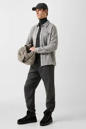 Bogner Gordon Pure New Wool And Cashmere Turtleneck Sweater - Anthracite