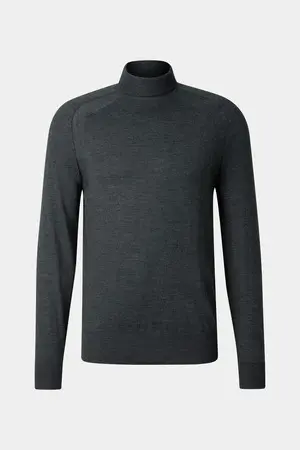 Bogner Gordon Pure New Wool And Cashmere Turtleneck Sweater - Anthracite