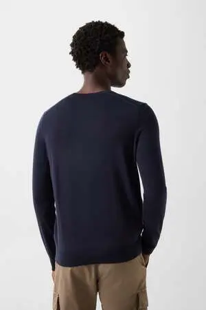 Bogner Pure New Wool Cashmere Sweater - Navy