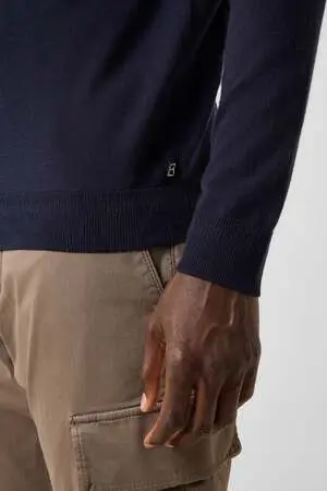 Bogner Pure New Wool Cashmere Sweater - Navy