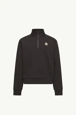 Moncler Logo Zip-up Sweatshirt - Black