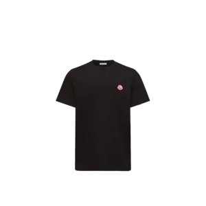 Moncler Logo Cotton Jersey T-shirt - Black