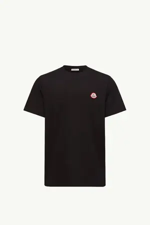 Moncler Logo Cotton Jersey T-shirt - Black