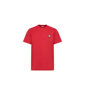 Moncler Logo Cotton Jersey T-shirt - Red
