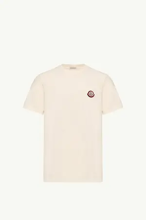 Moncler Logo Cotton Jersey T-Shirt White
