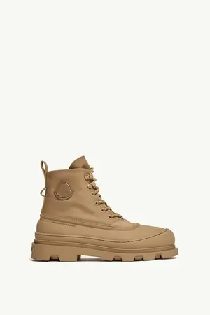 Moncler Vera Sheal Lace-up Ankle Boots - Beige