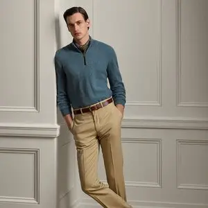 Ralph Lauren Gregory Hand-tailored Wool Trouser Tan