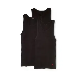 Ralph Lauren Classic Fit Wicking Tank Top 3-pack - Black