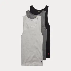 Ralph Lauren Classic Fit Wicking Tank 3-pack - Grey Assorted