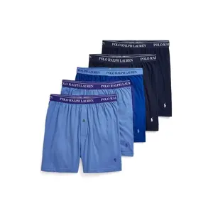 Ralph Lauren Classic Wicking Knit Boxer 5-pack - Blue Assorted
