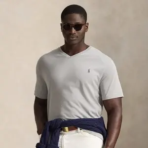 Ralph Lauren Jersey V-neck T-shirt - Soft Grey